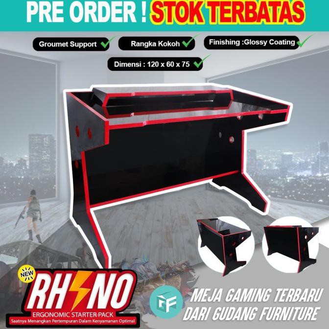 Jual Meja Gaming Meja Kerja Meja Komputer Murah Rhino ( Dk ) Bandiasaristore5 | Shopee Indonesia