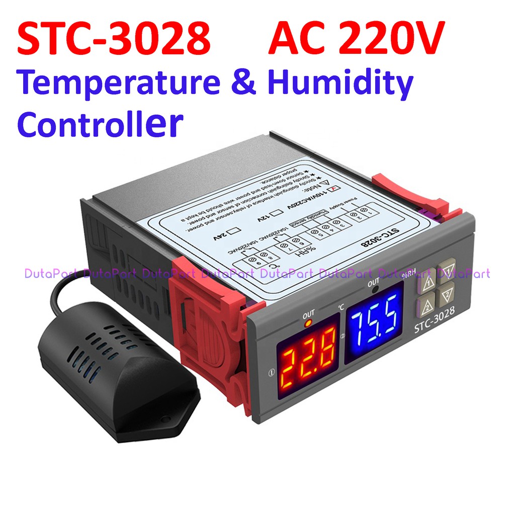 Jual STC-3028 AC 220V Temperature Humidity Controller Thermostat Hygrostat STC3028 STC 3028 ...