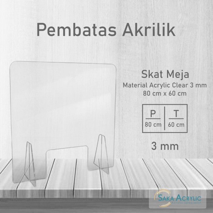 Jual Partisi / Sekat / Pembatas Meja Akrilik Tebal 3Mm Table Divider ...