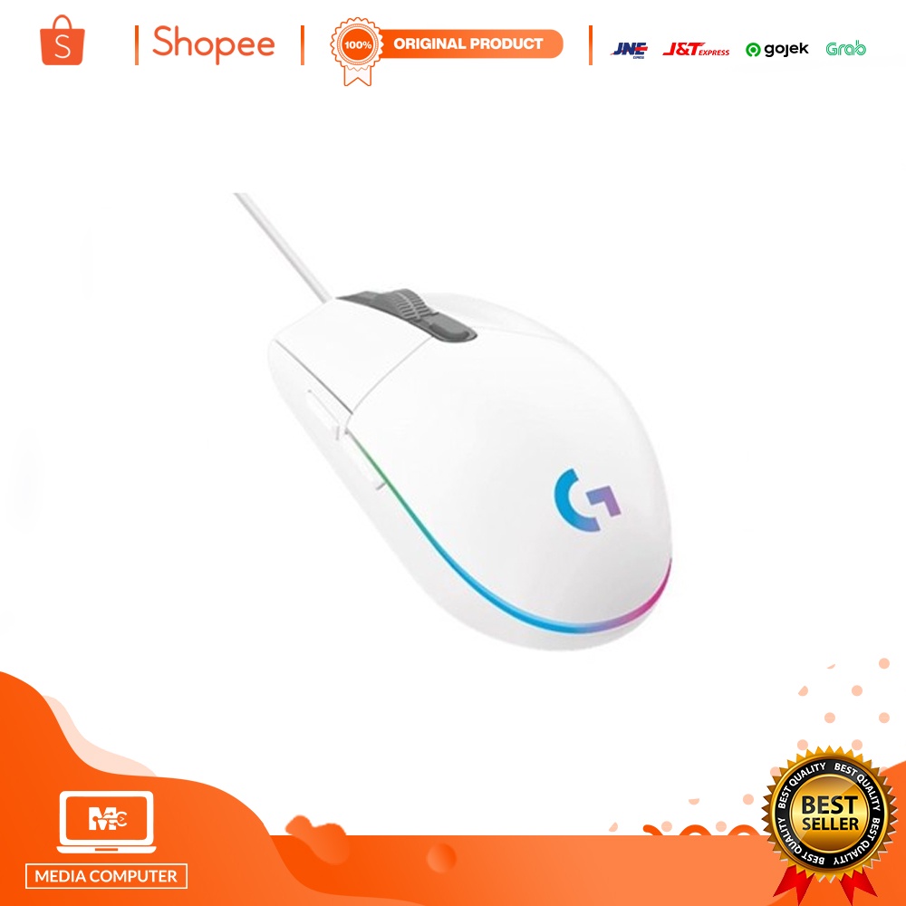 Jual Mouse Logitech G102 LIGHTSYNC V2 RGB 6 Button / WHITE (910-005803) | Shopee Indonesia