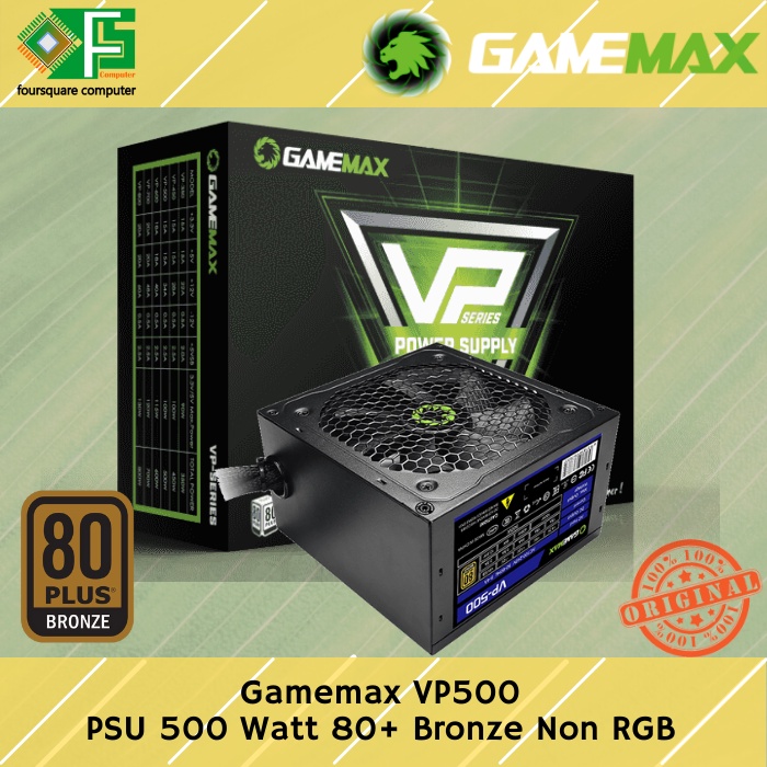 Jual Power Supply Gamemax VP500 500 Watt 80 Plus Bronze PSU 500W ...