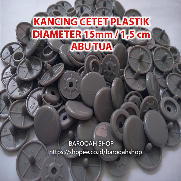 Jual GOOD QUALITY Kancing Cetet Jepret Snap Button Plastik diameter ...