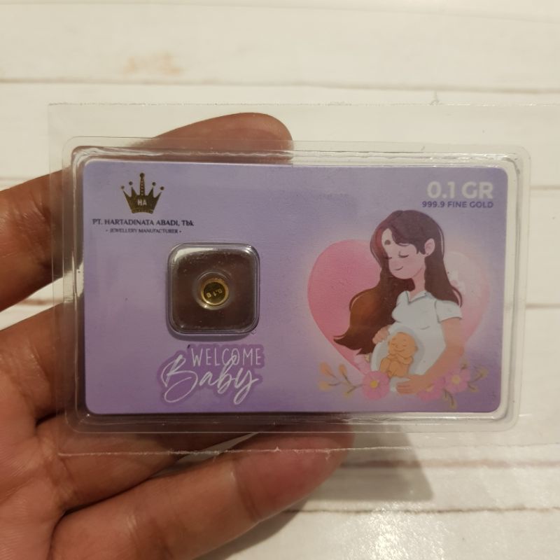 Jual LM Emas Hartadinata Abadi Gift Series 0,1 / 0.1 gr gram Welcome ...