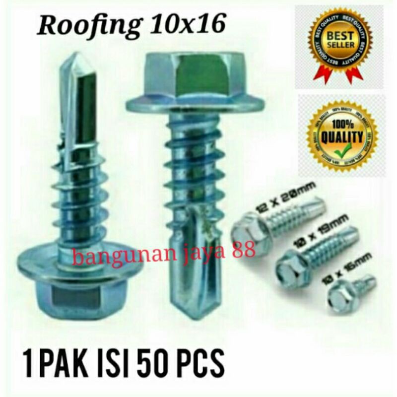 Jual BAUT BAJA RINGAN 10X16 ISI 50 PCS/BAUT KANAL/BAUT BAJA RINGAN ...