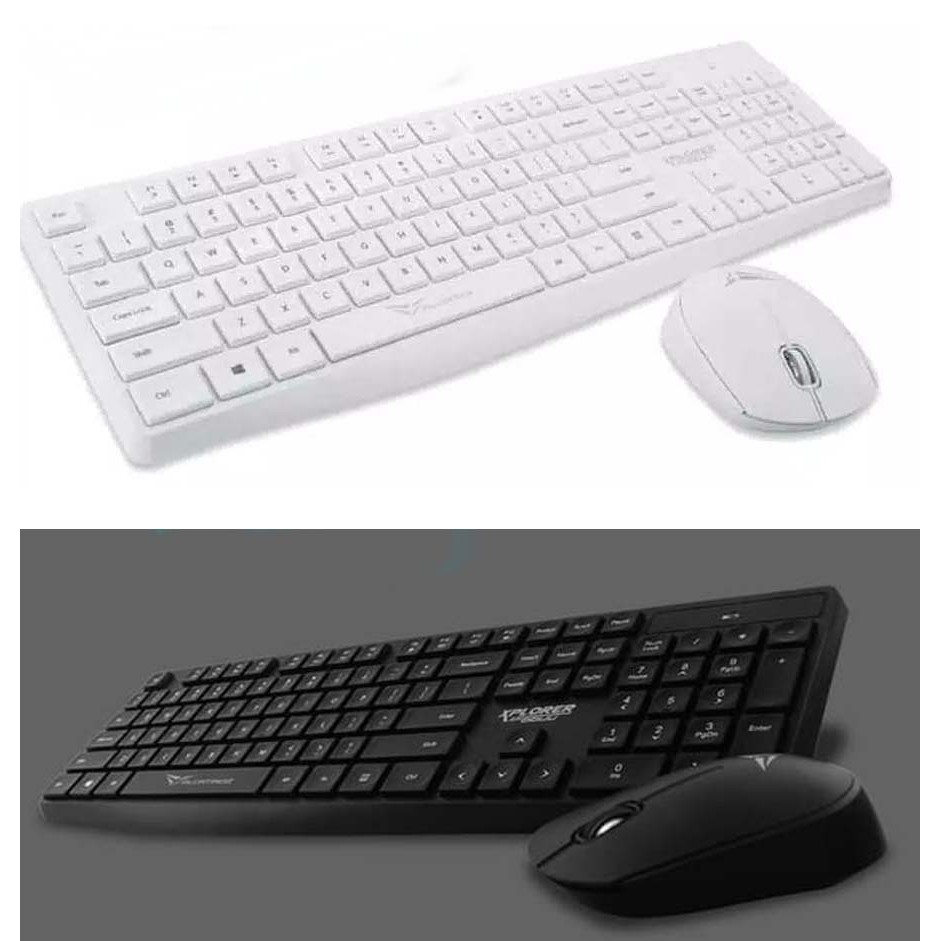 Jual keyboard wireless bundle set hitam for pc dan smart tv | Shopee ...