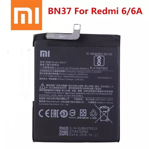 Jual BATTERY XIAOMI FOR REDMI 6 / 6A ( MODEL : BN 37 ) | Shopee Indonesia