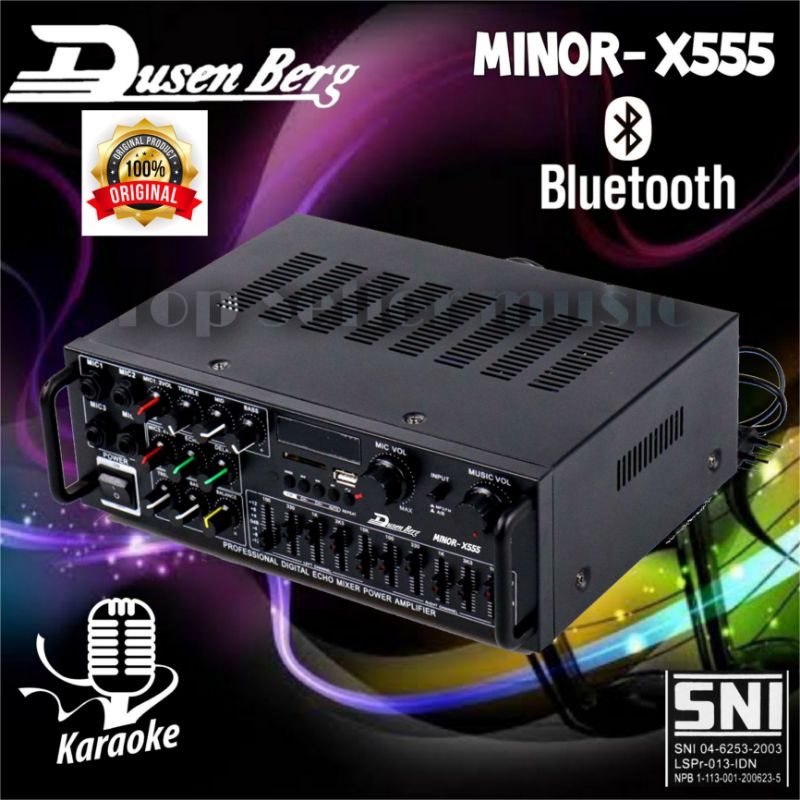 Jual AMPLI DUSENBERG MINOR X555 AMPLIFIER BLUETOOTH KARAOKE SMART TV ...