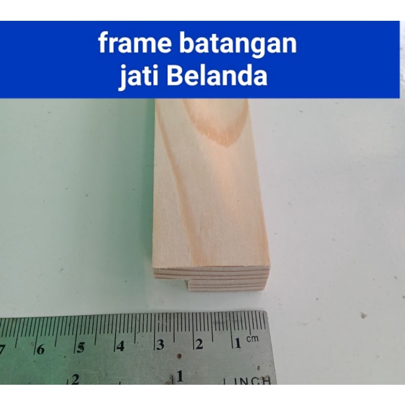 Jual Frame Batangan Pigura Jati Belanda Lebar 3cm Panjang 120cm Siap ...