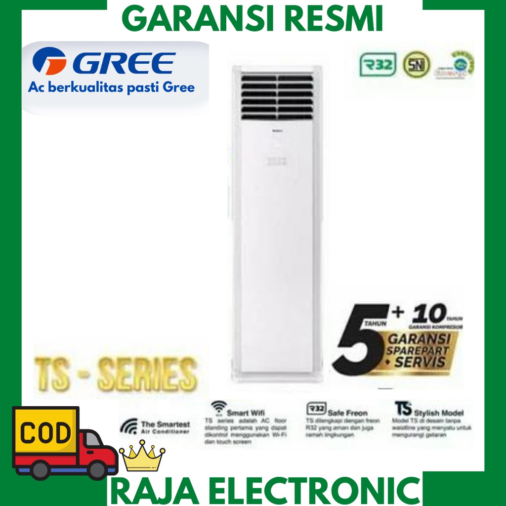 Jual AC Gree Floor Standing Deluxe 2 PK 18TS Seri TS GVC Berdiri 2pk ...