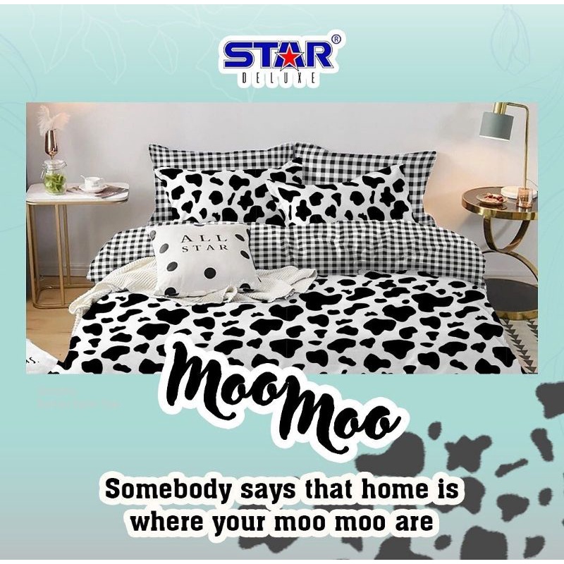 Jual Bahan Kain Sprei Star - Moo Moo | Shopee Indonesia