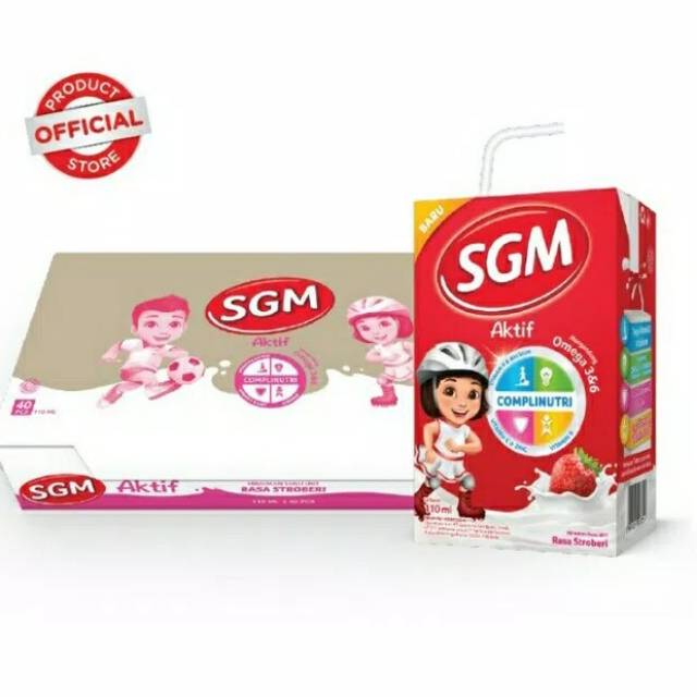 Jual Susu Anak UHT SGM Aktif 110ml 40pcs/karton | Shopee Indonesia
