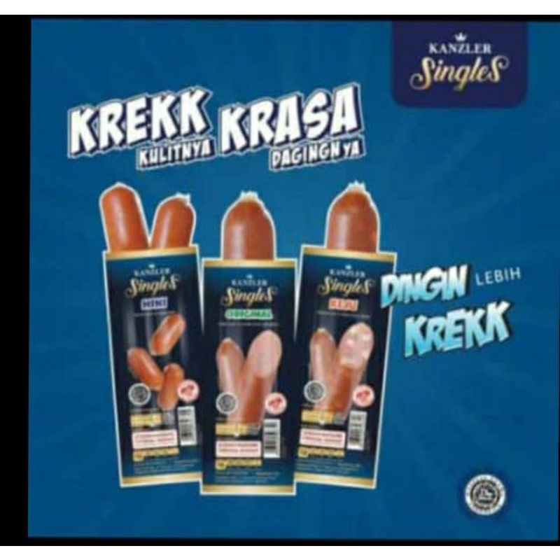 Jual sosi kanzler single/ sosis siap makan/ sosis viral - neto 65mg ...