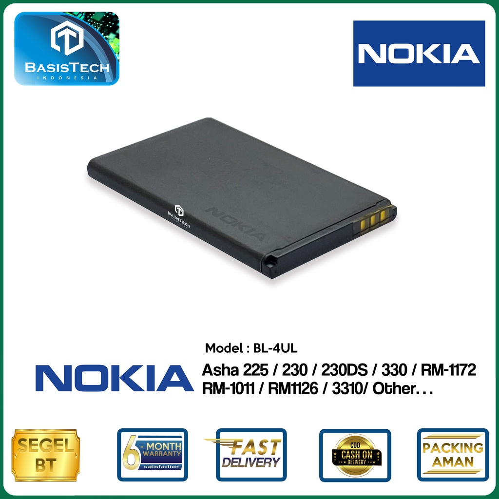 Jual BATERAI NOKIA BL-4UL - ASHA 225 230 330 3310 2017 - ORIGINAL QUALITY | Shopee Indonesia