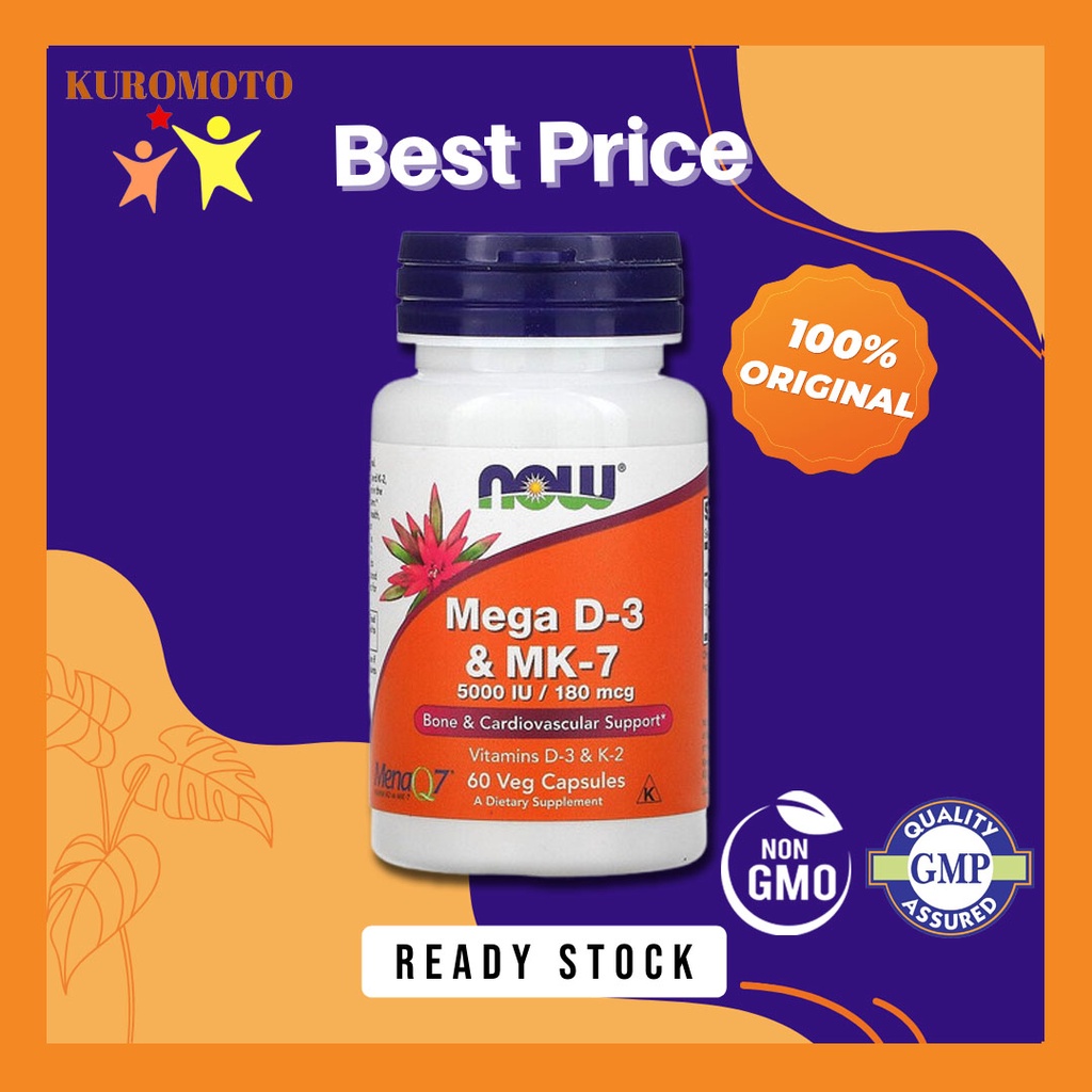 Jual NOW Mega D3 K2 - D3 5000iu MK7 180mcg Expired 08/2026 | Shopee ...