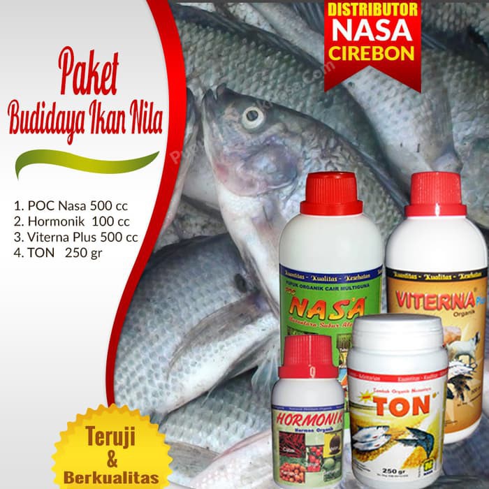 Jual Paket Budidaya Ikan Nila POC Nasa Hormonik Viterna TON | Shopee Indonesia