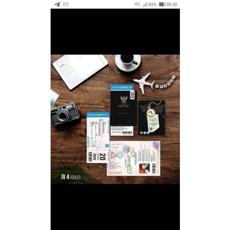 Jual Undangan Unik Java Card Model Buku + Tiket (Hitam) | Shopee Indonesia