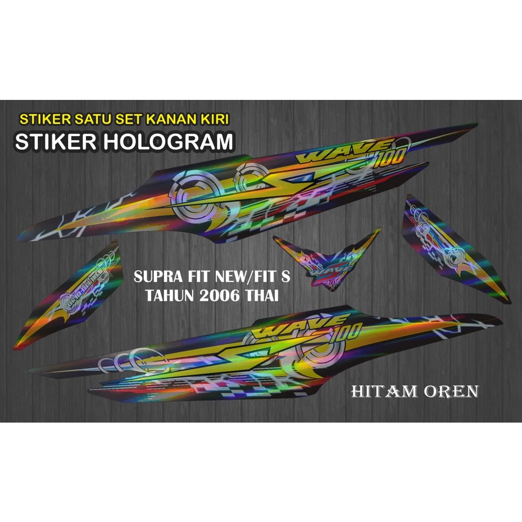 Jual HOLOGRAM STIKER STRIPING DECAL SUPRA FIT NEW/FIT S GRAFIS THAI ...