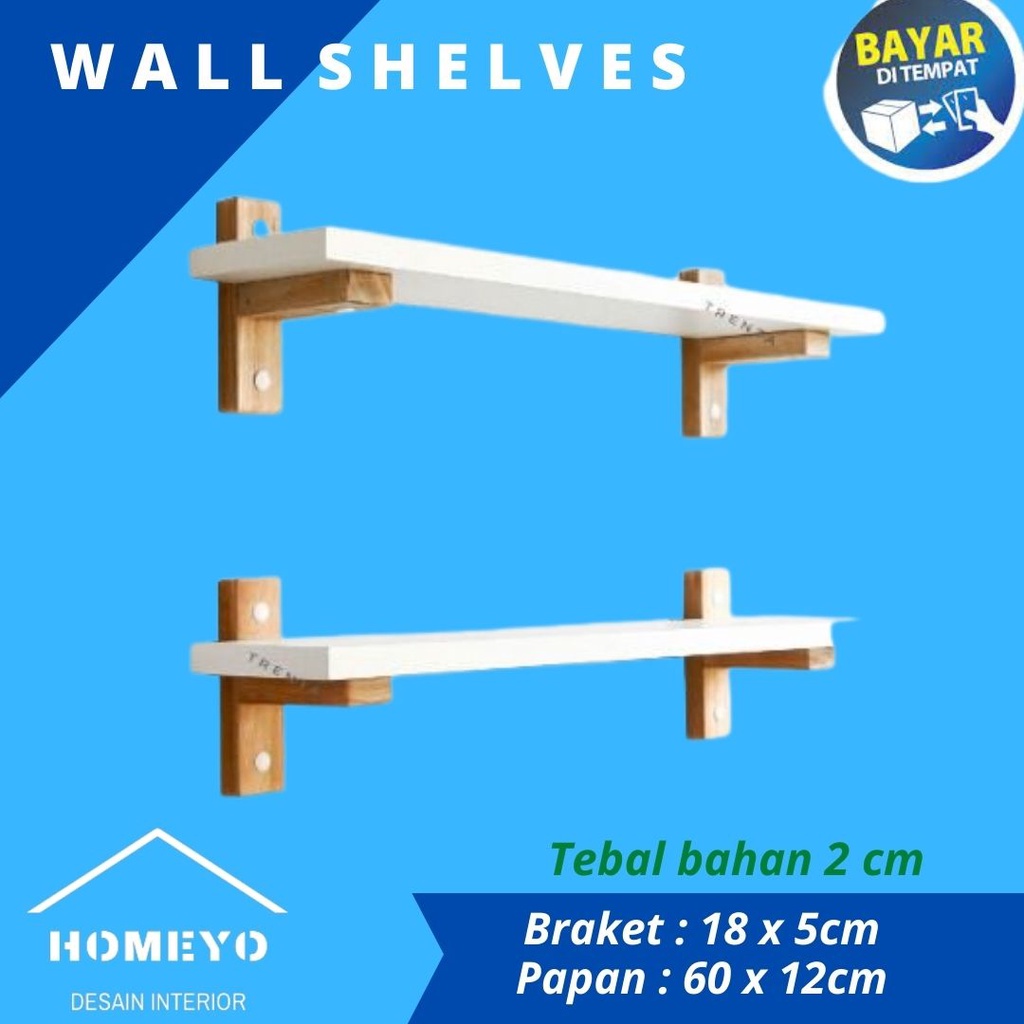 Jual Rak Dinding Ambalan Putih Braket Siku Rak Gantung Rak Tanaman Rak ...