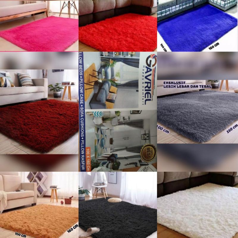 Jual karpet bulu rasfur lembut dan halus ukuran 160 x 100 x 5 | Shopee ...