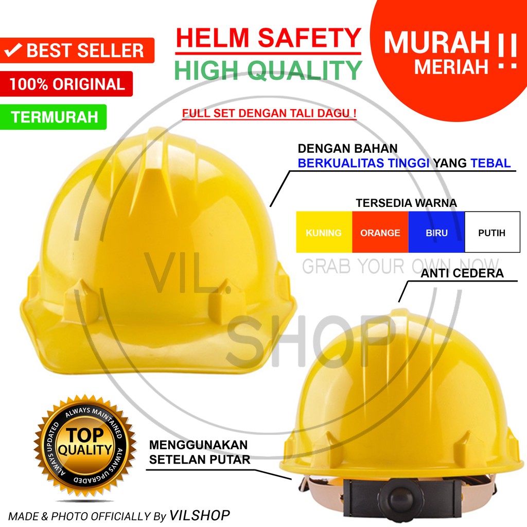 Jual HELM SAFETY PROYEK MODEL PUTAR TEBAL/ SAFETY HELMET / HELM ...