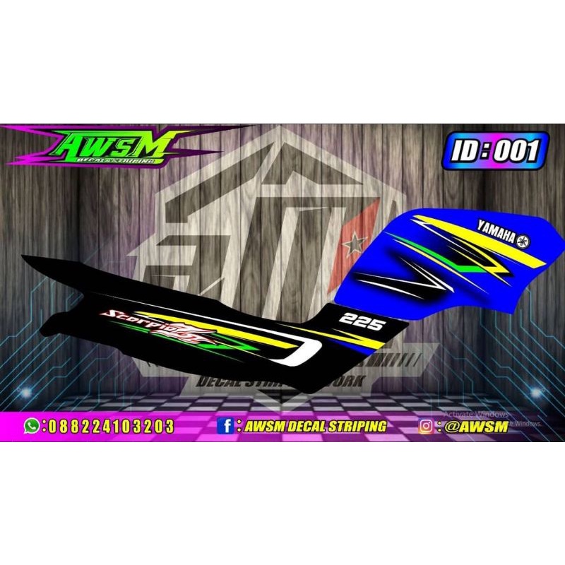 Jual striping scorpio biru hitam | Shopee Indonesia