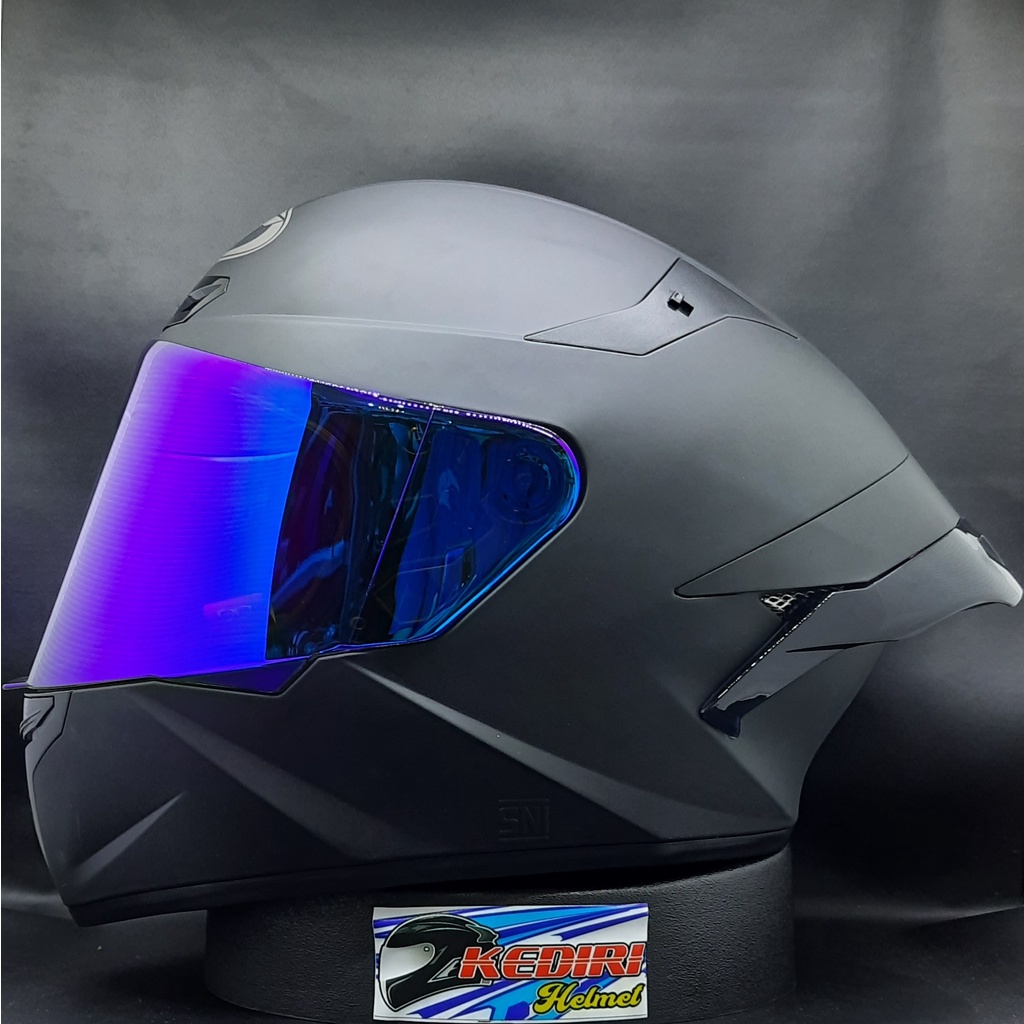 Jual Helm KYT TT COURSE plain solid ttc polos black doff white gorilla grey anthracite paket ...