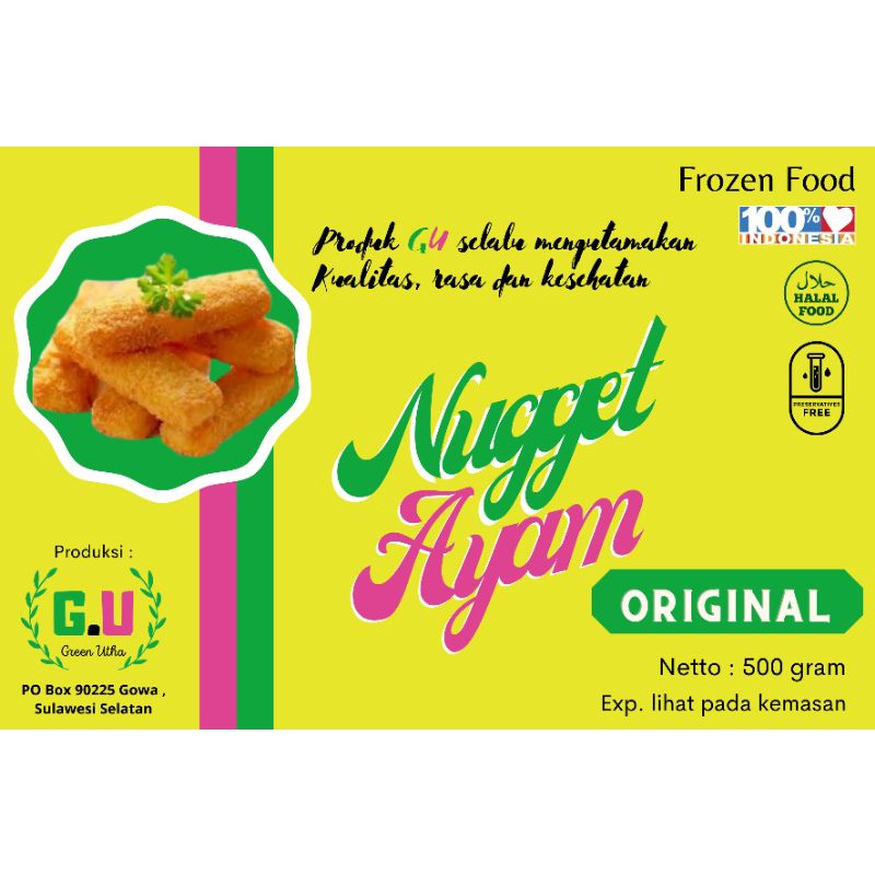 Jual Frozen food | Nugget Ayam 100% Halal rasa original | Shopee Indonesia