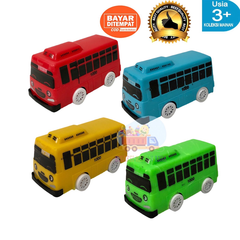 Jual mainan tayo mobil mobilan anak laki laki bis sekolah pull back little bus | Shopee Indonesia