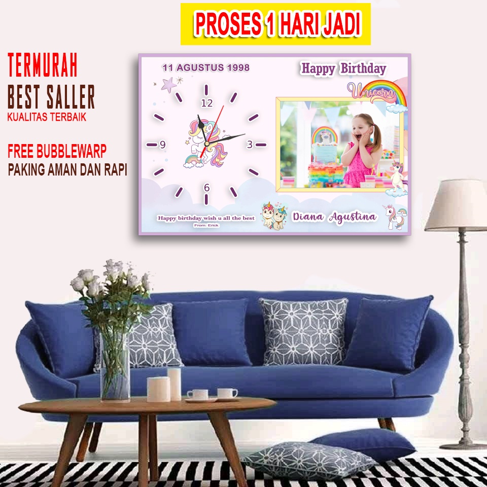 Jual JAM DINDING CUSTOM UNIK KADO PERNIKAHAN KADO WEDDING ULANG TAHUN ...