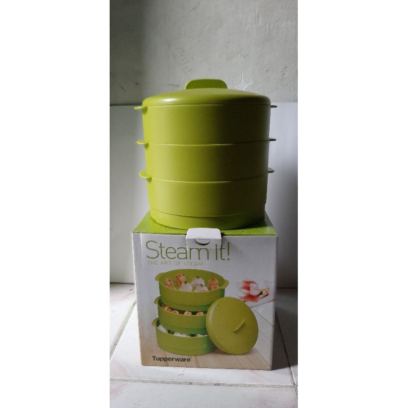Jual tupperware steam it (green) / tupperware kukus | Shopee Indonesia