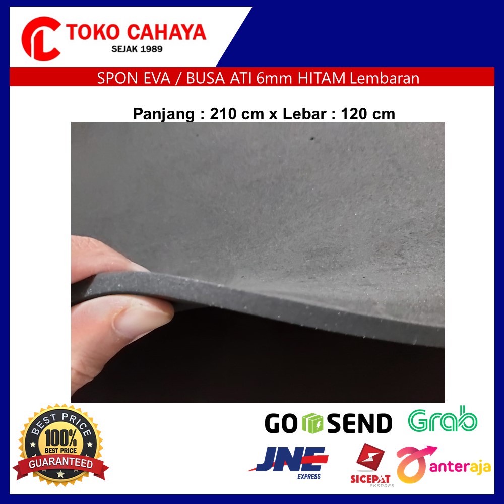 Jual Spon Eva Sponge Busa Ati Spon Karet 6mm Hitam Putih 120 x 210cm ...