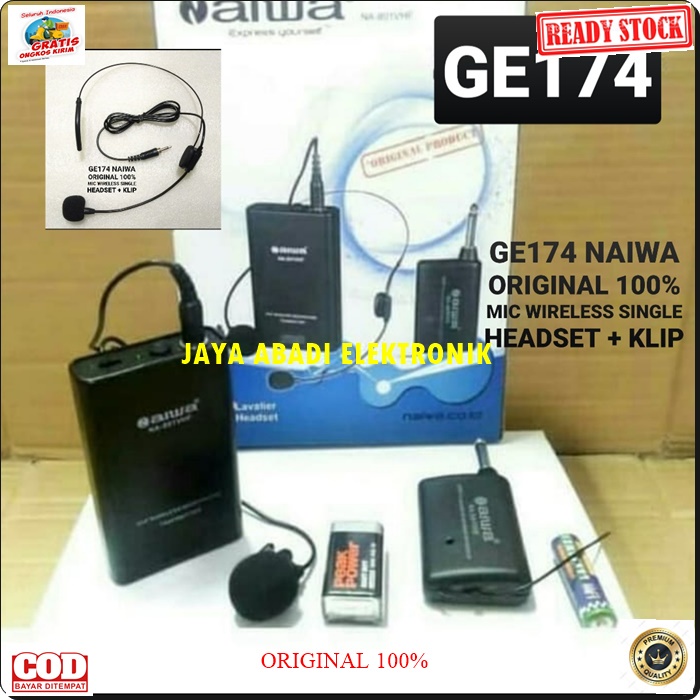 Jual G174 AIWA MIC WIRELESS CLIP ON MIC BANDO HEADSET DAN MIC JEPIT ...