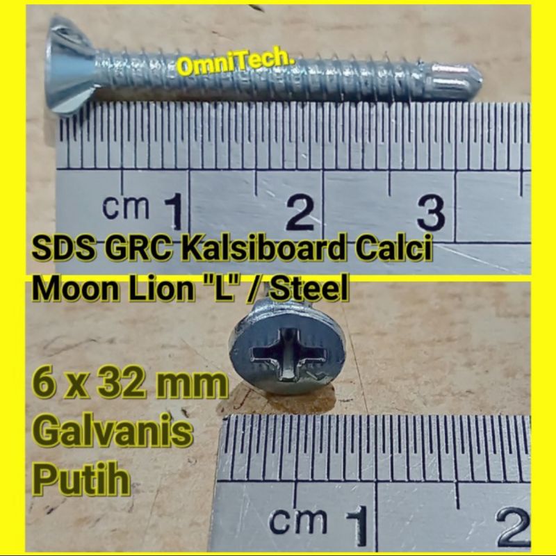 Jual 50 Pcs Sekrup SDS FH + GRC Kalsiboard Calci Screw 6 x 32 mm 6x32 ...