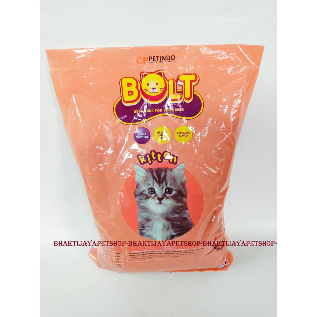 Jual Bolt Kitten Makanan Kucing Rasa Salmon Kemasan 800 Gram | Shopee ...