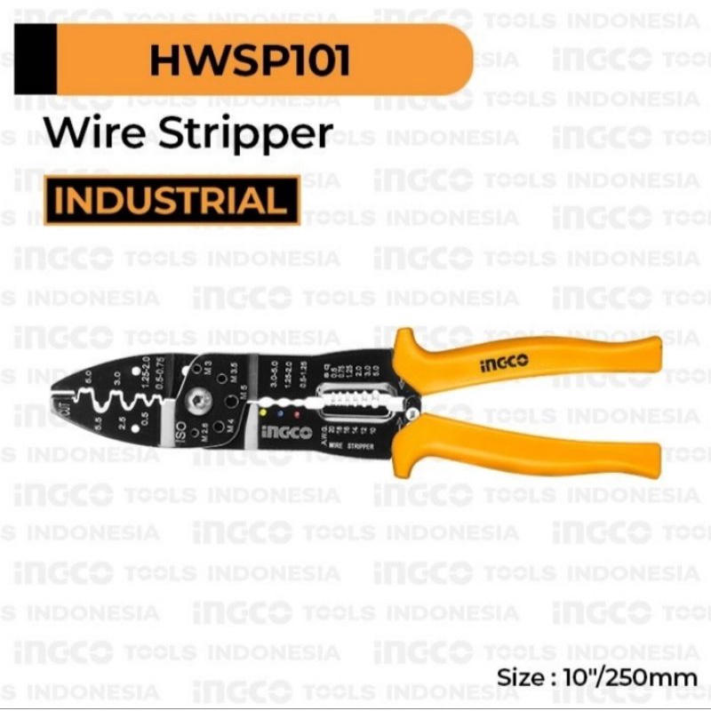 Jual wire stripper 10" INGCO HWSP101 tang potong multi fungsi crimping ...