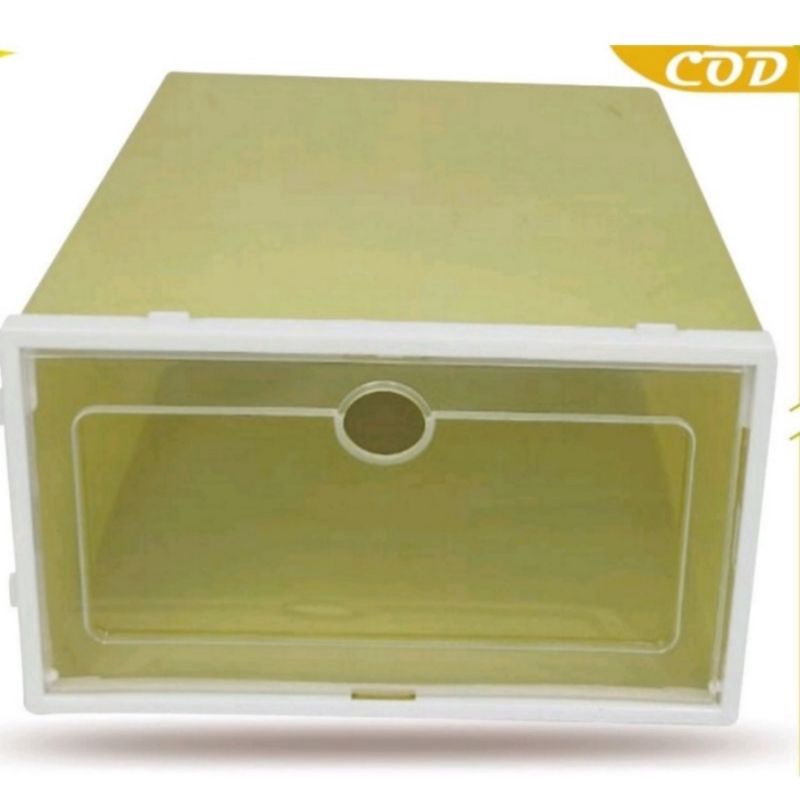 Jual box sepatu tranparan tebal uk 31x21x12cm | Shopee Indonesia