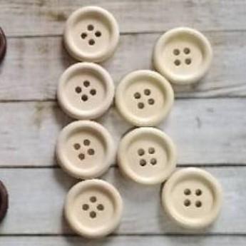 Jual Button Kancing Kayu 2 Cm Krem 100 Pcs | Shopee Indonesia