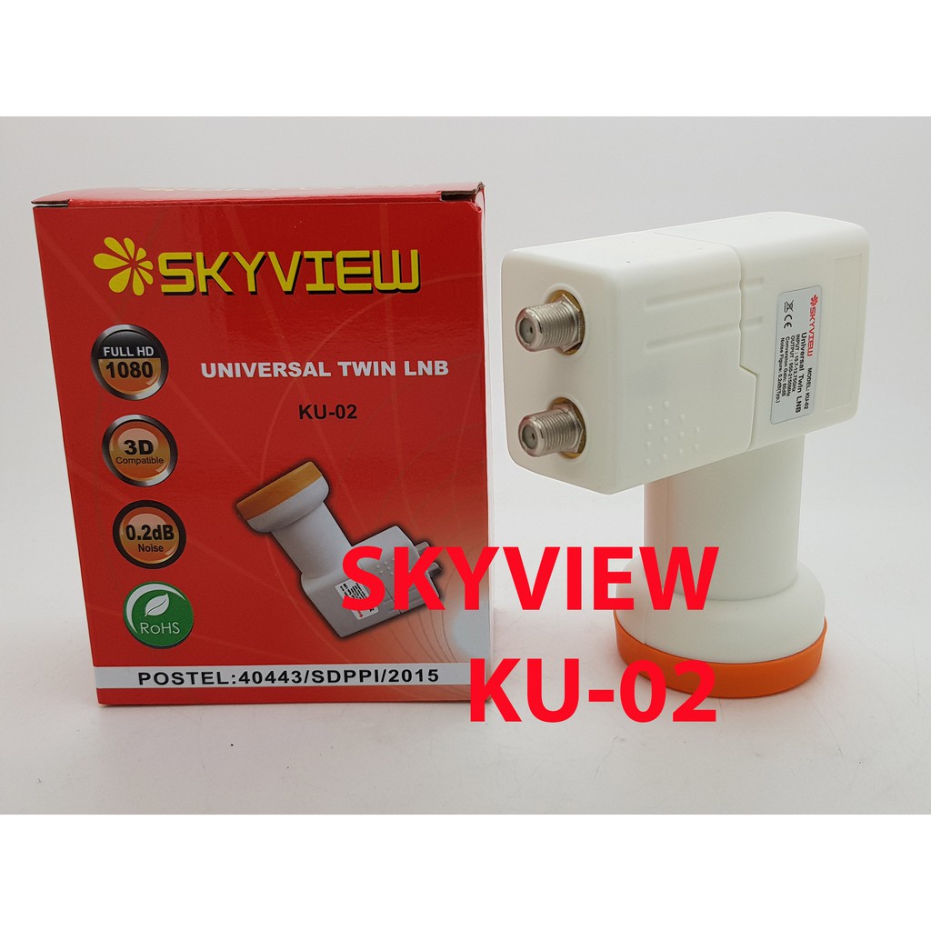 Jual KU-02 LNB dual output Ku Band Skyview Noise 0.2 DB (Offset) | Shopee Indonesia
