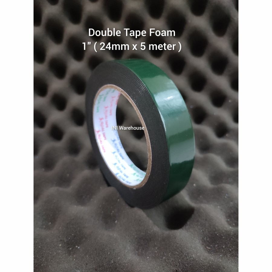 Jual Double Tape Foam Busa Hijau 1" 1 Inch ( 24 mm x 5 meter ) | Shopee Indonesia