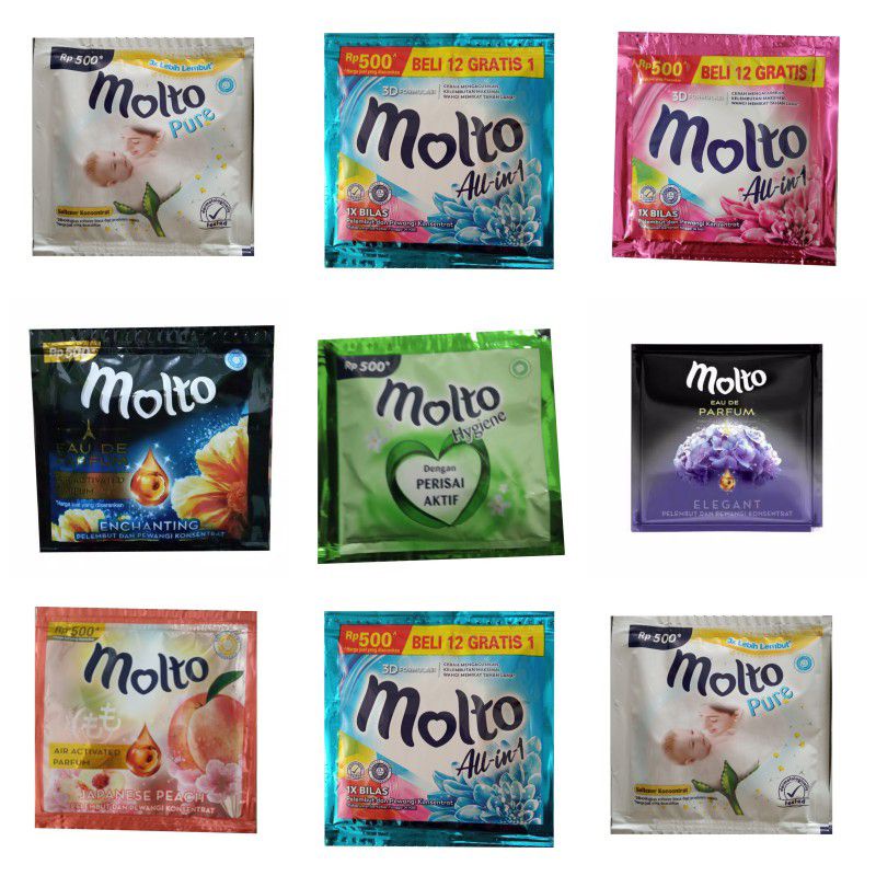 Jual 1 Renteng Molto Sachet 500 10ml | Shopee Indonesia
