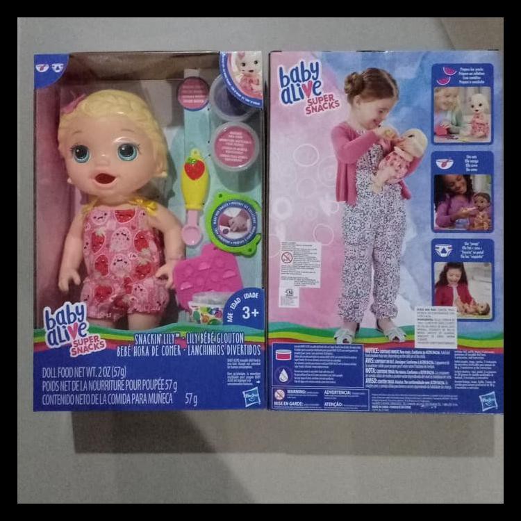 Jual Baby Alive Super Snacks Snackin' Lily/Boneka Bisa Makan Dan Poop Murah Terbaik | Shopee ...