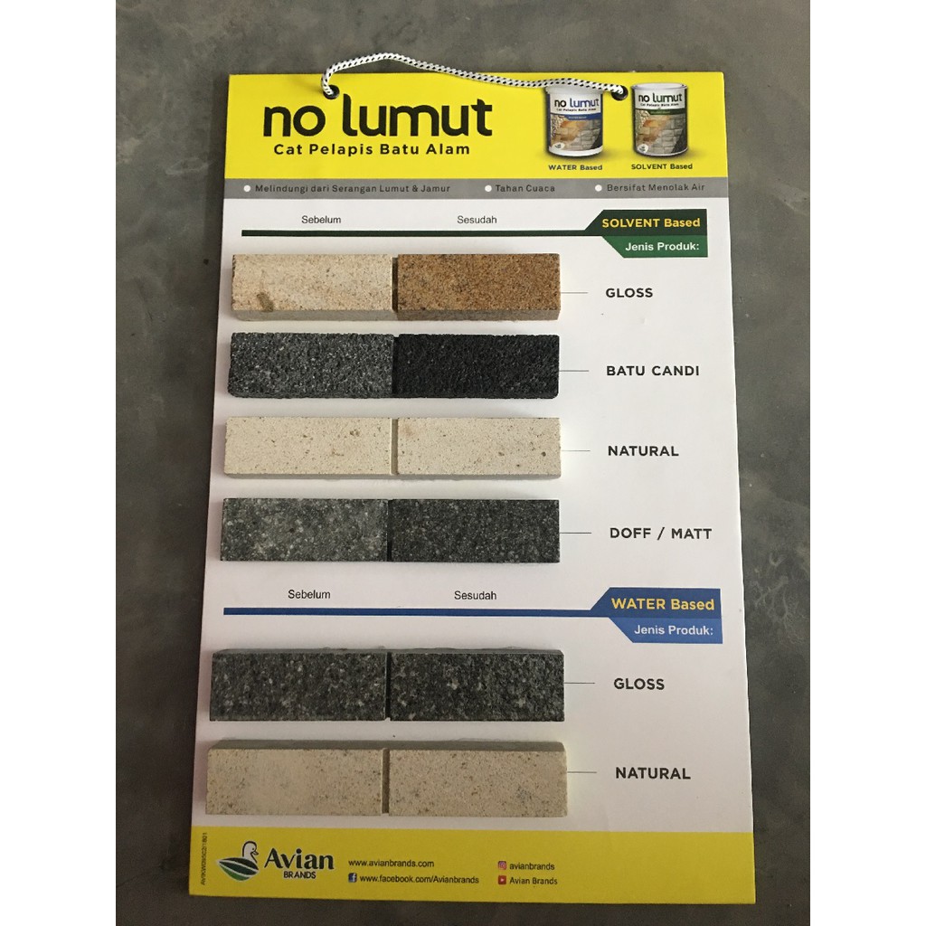 Jual Katalog cat batu alam No Lumut by Avian Brands | Shopee Indonesia