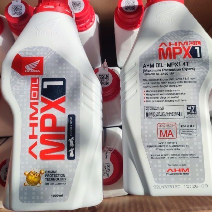 Jual OLI MPX 1 LITER AHM OIL MPX 1 1 LITER | Shopee Indonesia