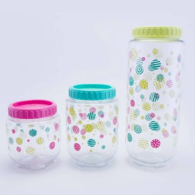 Jual Medina Toples Anti Pecah Coral Value Stack & Lock Canister Set ...