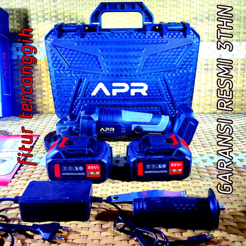 Jual Mesin gerinda baterai cordless APR Japan tech angle grinder ...