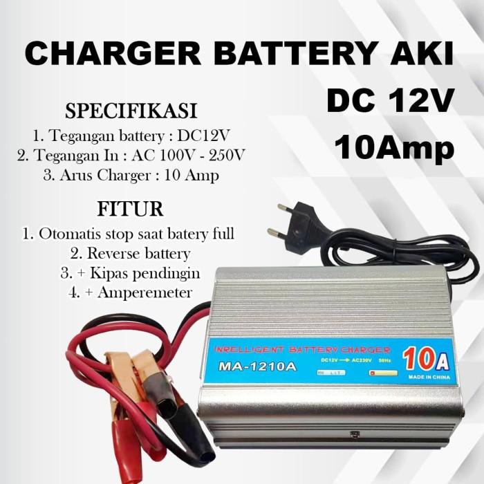 Jual Electro | Charger Batre/Baterai/Battery Aki 12V 10A | Shopee Indonesia