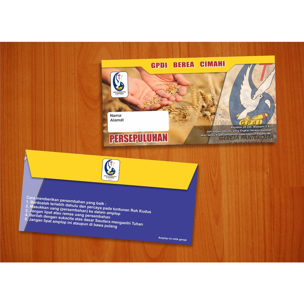 Jual AMPLOP PERSEMBAHAN PERSEPULUHAN KAS GEREJA SEKOLAH MINGGU UNTUK ...