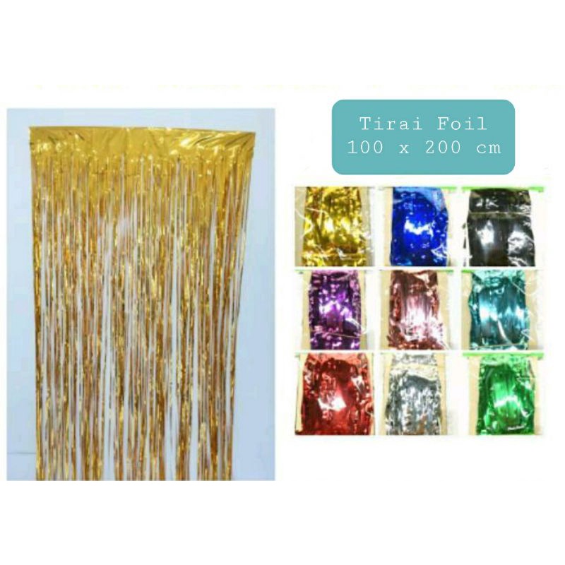Jual Lebih Tebal! Tirai Foil Metalik / Foil Curtain glossy / Tirai Foil ...
