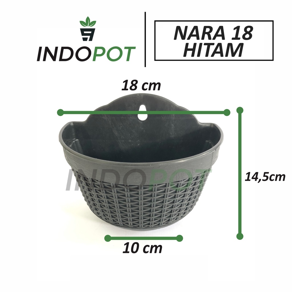 Jual Pot Dinding Tempel Anyam Nara CJP 18 & 20 - Pot Tanaman Hias Bunga ...