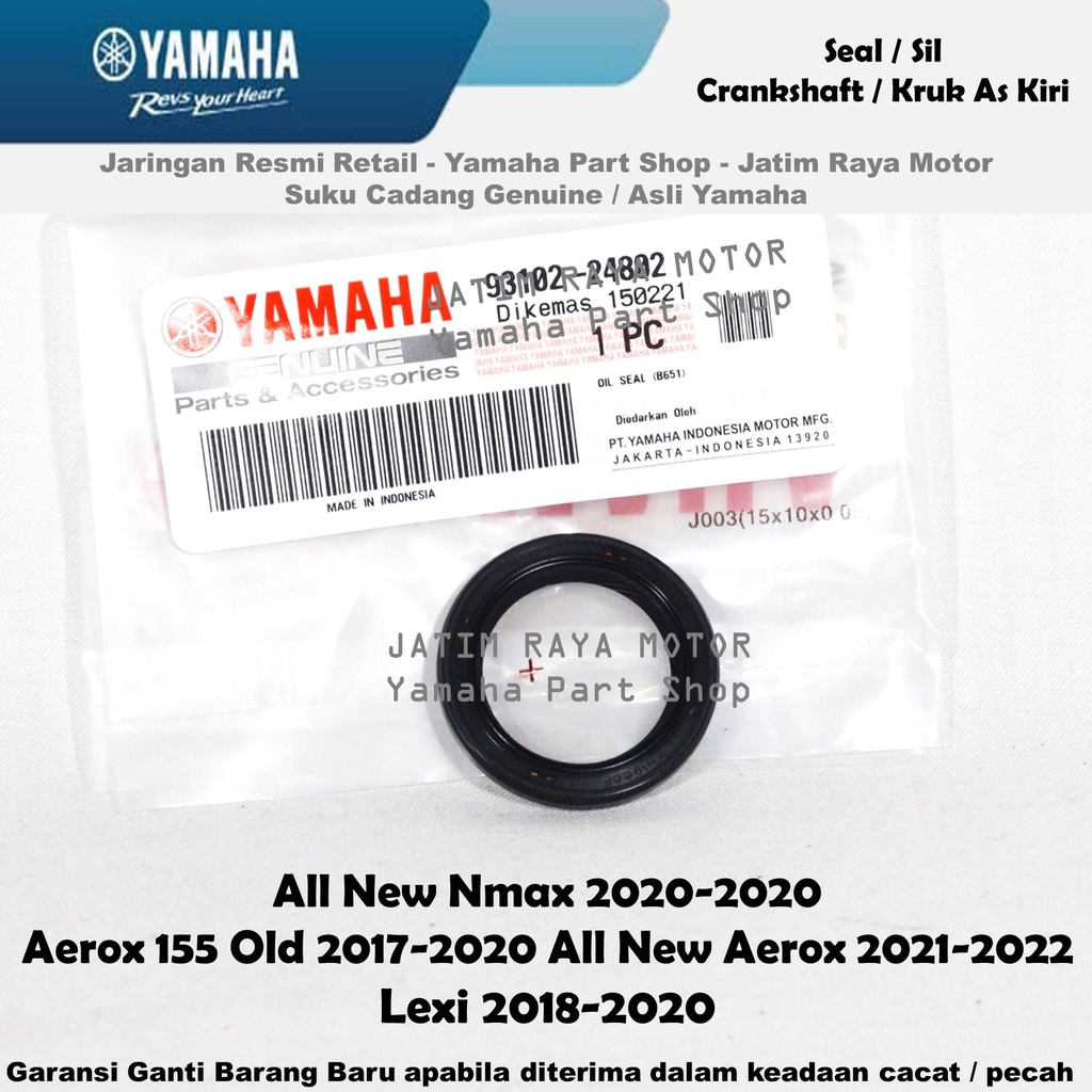Jual Seal Sil Crankshaft Kruk As Kiri Lexi Aerox Old All New Nmax N Max Aerox Asli Yamaha ...
